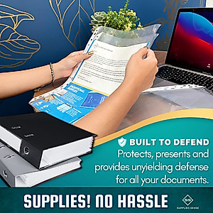 Sheet Protectors for 3 Ring Binder - 200 Premium Clear Plastic Page Protectors for 3 Ring Binder - Sleeves 8.5 x 11 for Paper & Documents