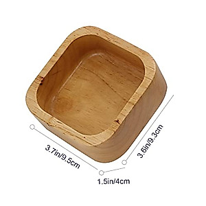 Wooden Bowl Pasta Kit Pasta Containers Glass Snack Containers Glass Basin Cereal Bowl Trifle Bowl Snacks Salad Bowl Salad Bowls Fruit Dish Dessert Wood Salt Glass Salad Bowl ( Color : Small , Size : 9