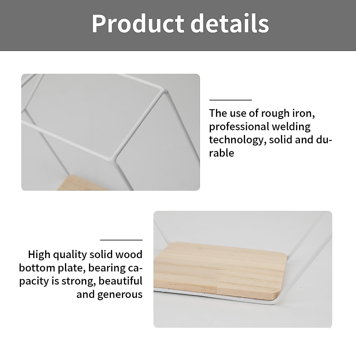 Wall Mounted Hexagonal Floating Shelves White Set of 3, Modern Metal White Shelves, Wood Partition Shelves for Wall Decor, Wall Shelves for Bedroom, Living Room, Kitchen, Office, Plants and Art