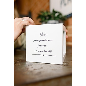 Pet Urns for Dogs Ashes | Dog Urns for Ashes Medium Personalized w/ 4 Photos | White Dog Urn for Pet Ashes Dog up to 40 lbs | Cat urn Memorial Gift for Loss of Pet | Pet Urns for Cats w/Quote