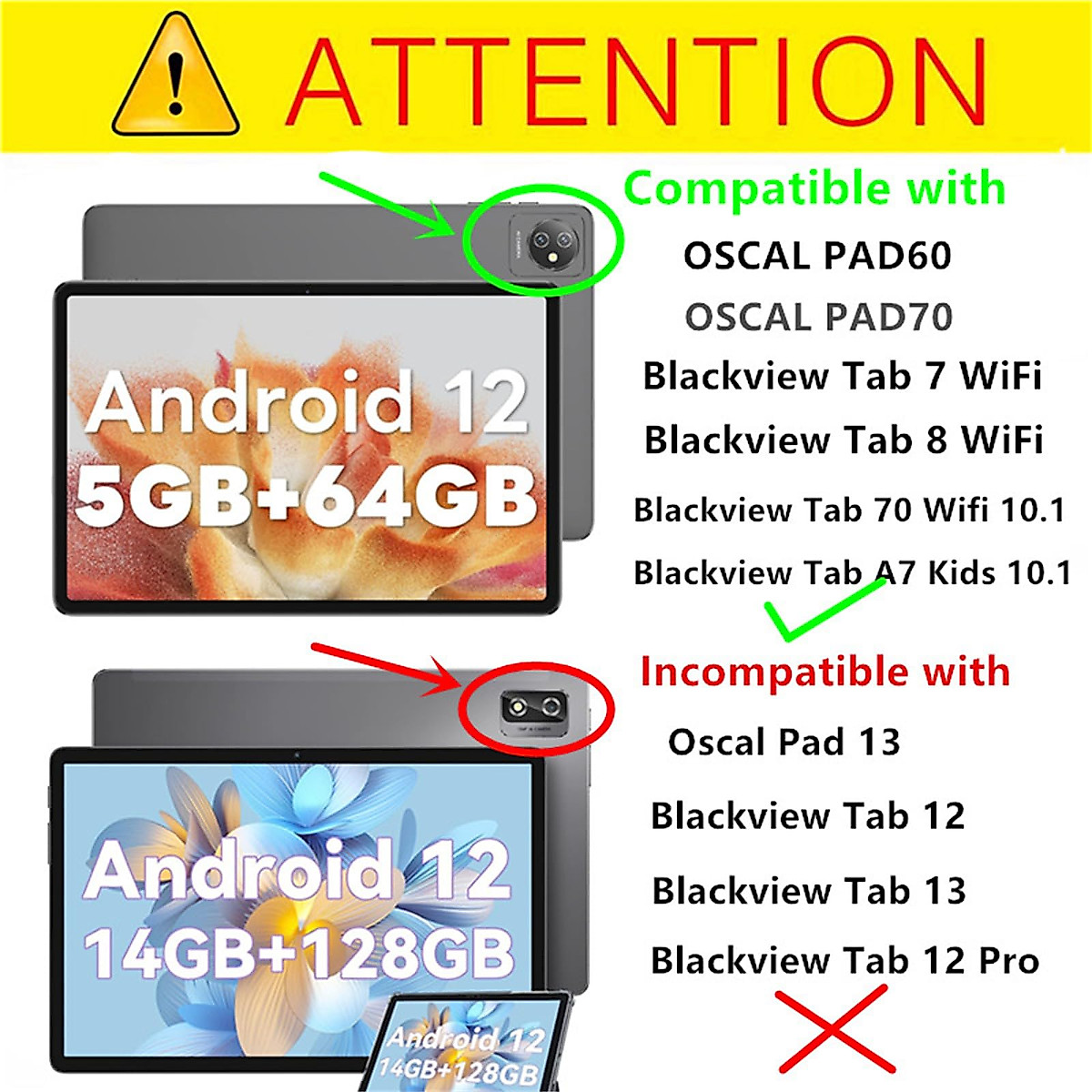 HminSen Case for Blackview Tab 7 WiFi/Tab 8 WiFi Tablet, Kids Friendly Soft Silicone Adjustable Stand Cover for Blackview Tab A7 Kids 10.1 inch/OSCAL PAD60 / PAD70 2023 10.1 Tablet (Black)