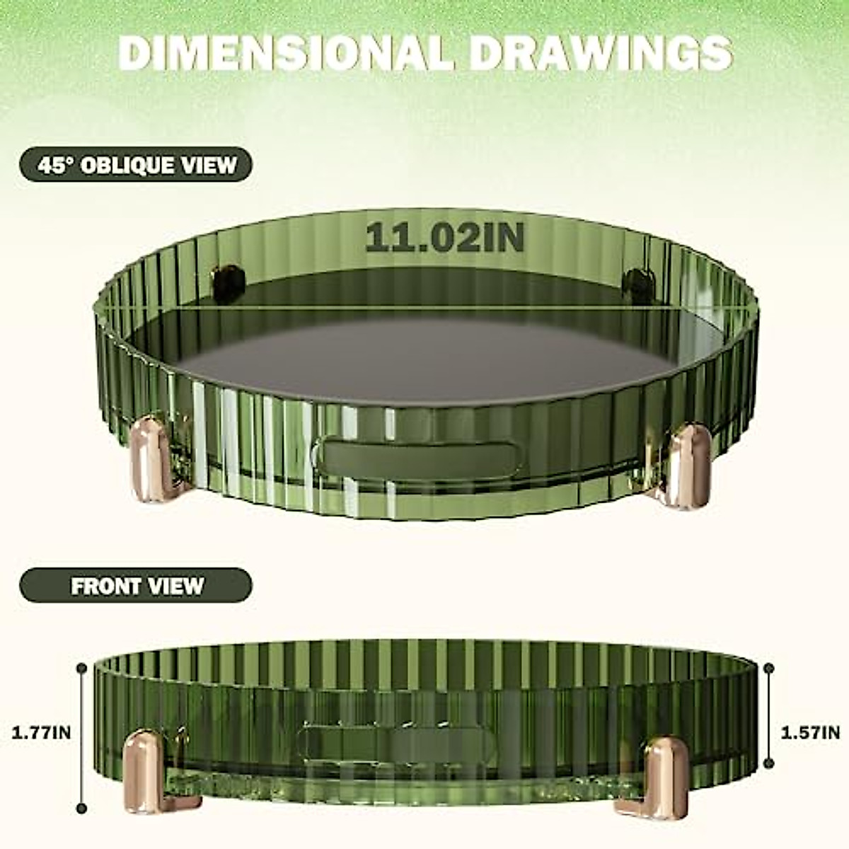 Vnmlopi Rotating Makeup Organizer for Vanity, Bathroom Organizer Countertop Spinning Holder – Large Capacity Perfume Organizer Tray, Skincare Organizers Cosmetics Storage Rack