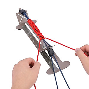 VGEBY Paracord Jig Kit, Stainless Steel Paracord Bracelet Jig Frame DIY Craft Maker Tool with Braided Rope, Fastening Buckle, Paracord Bracelet Clasps Paracord Buckles and