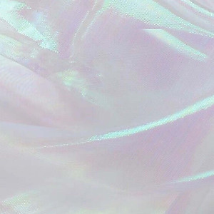Leadigol Gradient Organza Lace Fabric,59.06 x 39.37in,Sheer Iridescent Organza Fabric,Silky Shiny Organza,for Bridal Wedding Dress Fashion Craft Decorations