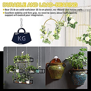 Mardatt 6 Sets White Ceiling Hanging Hook with Chains Swag Hook Kit, 1.5 Inch Swag Hooks with Hardware and 36 Inch Extension Chains for Hanging Plants Lanterns Baskets Indoor or Outdoor