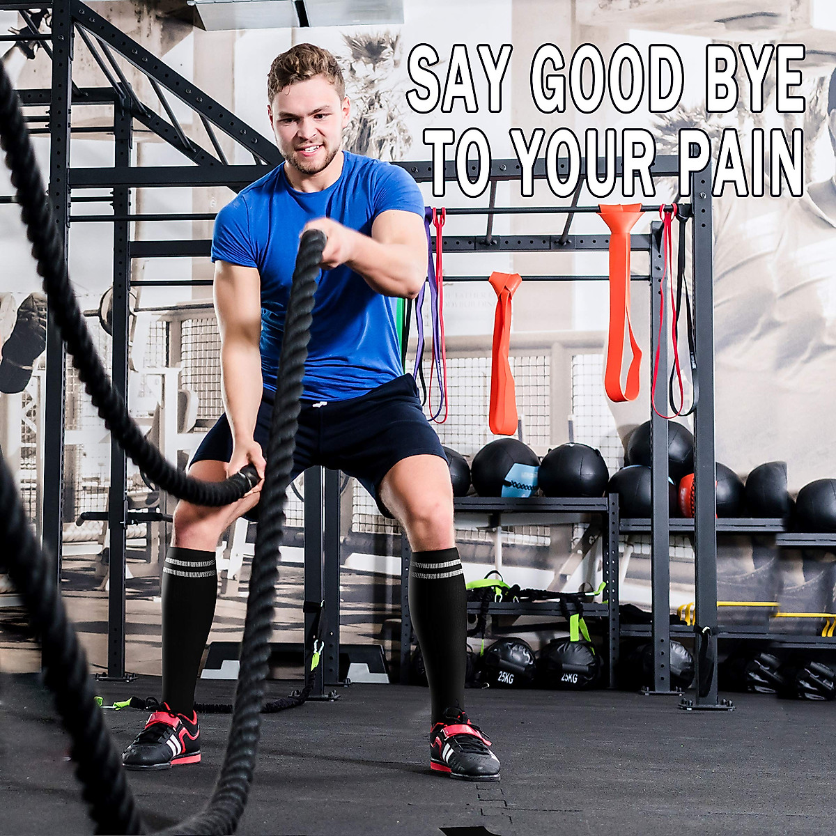 WITHYOU Compression Socks (8 Pairs), 15-20 mmHg is Best Athletic for Men & Women, Running, Flight, Travel, Pregnant - Boost Performance, Blood Circulation & Recovery (8 Assorted 7, L/XL)