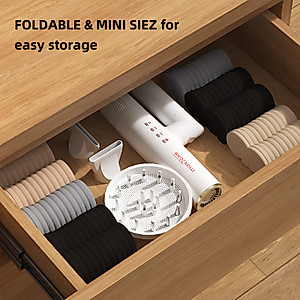 Maxfoxe Hair Dryer for Women, Blow Dryer Set 9 Modes Foldable Ionic Professional High Speed Fast Drying Brushless Compact Blower Magnetic Concentrator Nozzle Diffuser Attachment for Home,Hotel,Salon