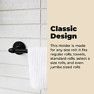 Aviano Hardware | Wall Mounted Metal Paper Towel Holder | Roll Organizer for Kitchen | Hanging Paper Towel Holder | Napkin Holder (Chrome)