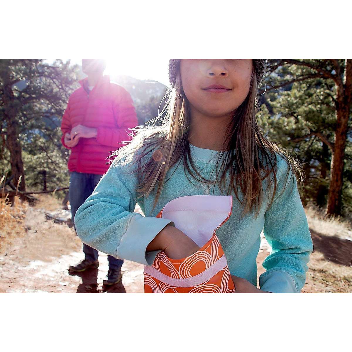 LunchSkins Reusable Snack Food Bag, Charcoal Honeycomb (LS2-HONEYCOMB-CHA)