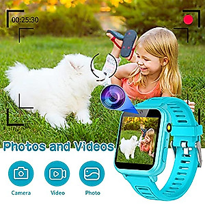 METYYP Kids Smart Watches for Kids with 24 Games,Camera Music Player Pedometer Alarm Clock 12/24,Kids Watch Toys for 3-12 Years Old