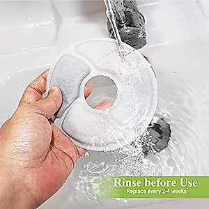 Cat Water Fountain Filters, 5 inch Pet Fountain Filters, Dog Fountain Activated Carbon Filters Replacement, Compatible with Cats and Dogs Automatic Water Dispenser (16Pcs)