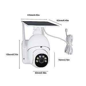 Solar Powered 1080P Security Camera 355° Pan Tilt AI Human Detection 2 Way Talk Extended Battery Life for Yard Factory Orchard Night Security Camera