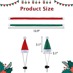 Mogoko 4Pcs Bearded Dragon Christmas Costume Lizard Santa Hat with Scarf Christmas Costumes Set with Adjustable Elastic Chin Strap for Bearded Dragon Guinea Pig and Small Animals Xmas Clothes