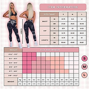 Pchee Bum Marble Workout Scrunch Butt Leggings for Women - High Waisted, Squat Proof, Seamless Lifting Compression, TikTok Yoga Pants, Workout Leggings with Tummy Control (Medium, Black Lightning)
