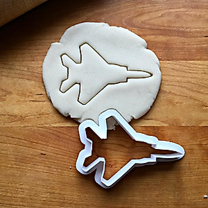 Sweet Prints Inc Fighter Jet (outline) Cookie Cutter - Dishwasher Safe (3.5")