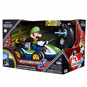 Super Mario 08988-PLY Nintendo Mario Kart 8 Luigi Mini Anti-Gravity Rc Racer 2.4Ghz, with Full Function Steering Create 360 Spins, Whiles & Drift Up To 100" Range - For Kids Ages 4 Plus