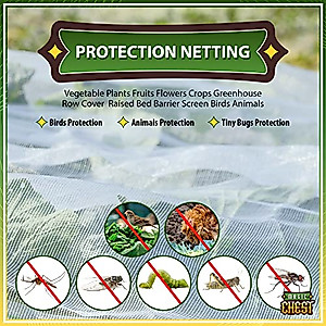 magic chest Garden Netting 8x24 Ft | Mesh Netting Plant Covers | Ultra Fine Mesh | Birds, Animals, Bugs, Insect Protection | Pest Barrier for Vegetables Plants Fruits Flowers Crops Greenhouse