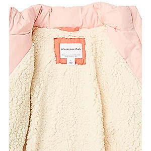 Amazon Essentials Girls' Long Quilted Cocoon Puffer Coat, Light Pink, Medium