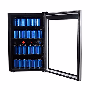 RCA RMIS1530 Freestanding Beverage Center Cooler Fridge Fits Wine, 110 can or 36 bottles, Black