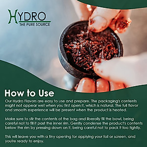 Hydro Hookah Flavors Shisha Strawberry, Mango, Peach, Grape, Melon, Coconut, Guava, Chocolate Mint, Lemon Mint, Jamaican Mint, Watermelon Mint Flavors & More, 50-Gram Packs (Pack of 12)