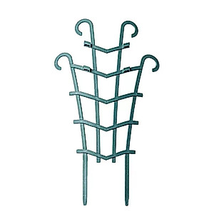 Mini Garden Trellis for Indoor and Outdoor Climbing Plants - Stackable Plant Trellis - Plastic Potted Plant Support (8, Horn Shape)