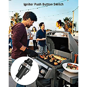 LANDSIN 2PCS GS4 Grill Igniter Button Switch Fit for Weber Spirit II & Genesis II and Other Replacement for Part Number #66220 69283 70189 7642 7643 Igniter Switch