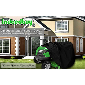 Indeed BUY Riding Lawn Mower Cover, Waterproof Tractor Cover Fits Decks up to 54",Heavy Duty 420D Polyester Oxford, Durable, UV, Water Resistant Covers for Your Rider Garden Tractor 72"L x 54"W x 46"H