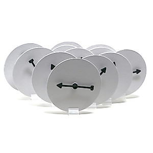 Set of 12 Board Game Arrow Spinners with 12 Blank Uncoated Ready-to-Decorate Round Spinner Boards