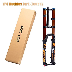 BUCKLOS Downhill Air Suspension Fork 27.5/29 15 * 110mm Boost Tapered, Travel 180mm 36mm Inner Tube Thru Axle Rebound Adjustment Disc Brake Front Forks, fit Mountain Bike AM FR DH ect.