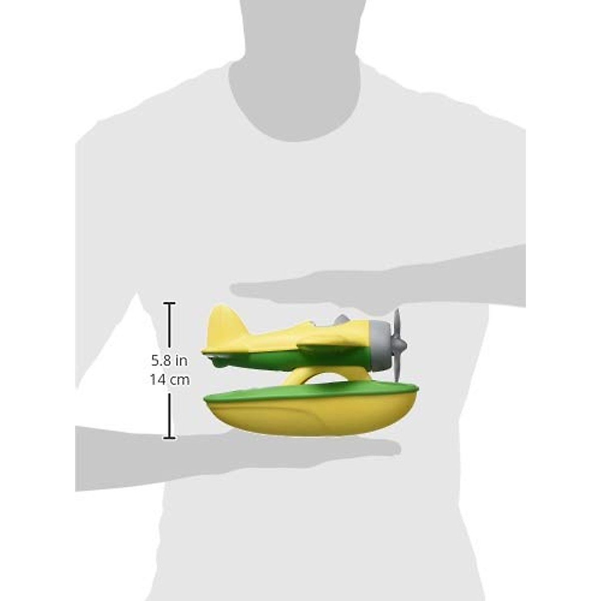 Green Toys Seaplane, Yellow/Green CB - Pretend Play, Motor Skills, Kids Bath Toy Floating Vehicle. No BPA, phthalates, PVC. Dishwasher Safe, Recycled Plastic, Made in USA.