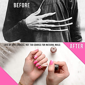 Iridesi Professional Nail Files and Buffers Blue 120 240 Grit Washable Emery Boards 7 Inches Long 12 Fingernail Files Per Pack