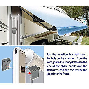 DUODUO for Trailer RV Camper A&E Awning Slider Catch Kit Package 830472P002 830472002