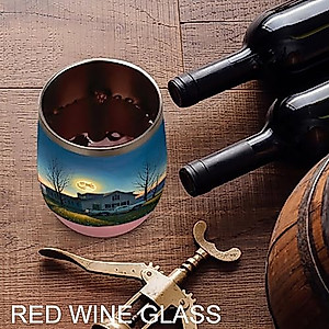 WYUSPGK 304 Stainless Steel Insulated Cup, An Old Abandoned House Print Smooth Rim, Durable & Reusable - Perfect for Office, Home, And Travel