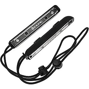 1 Pair of Joy-Con Handle Controllers with anti-slip Lanyards for Nintendo Switch Video Games-Black