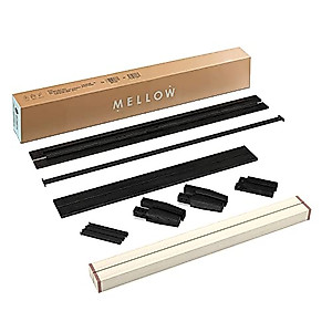 Mellow Naturalista Classic 12 Inch Solid Wood Platform Bed with Wooden Slats, Full, Black