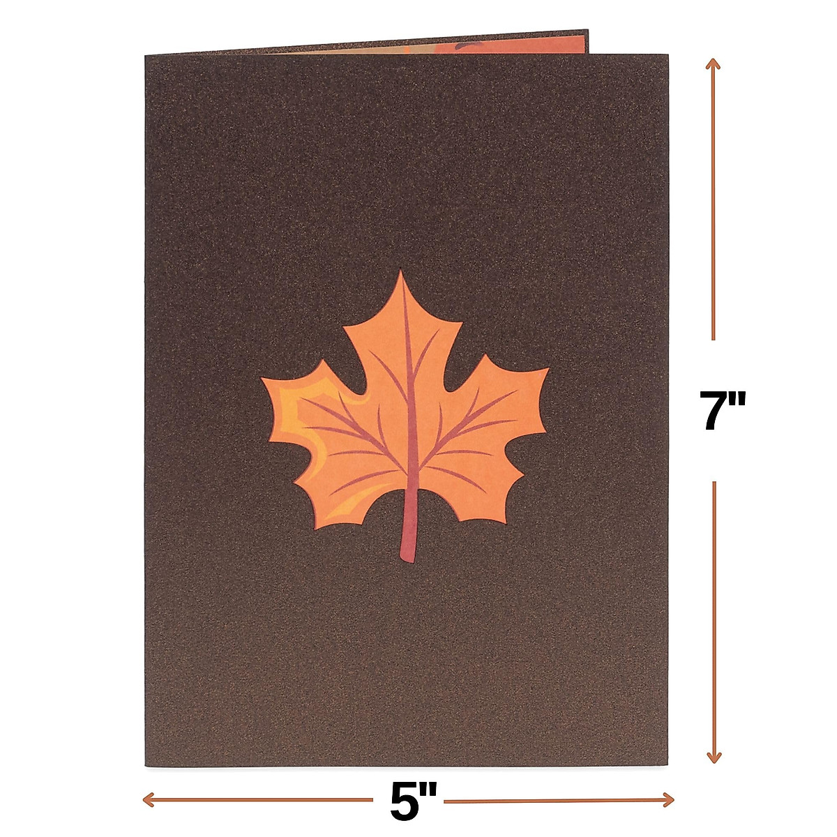 Paper Love 3D Autumn Pop Up Card, Handmade Maple Tree Popup Greeting Cards, For Fall, Birthday, Thanksgiving, Thinking of You, Sympathy, All Occasion - 5" x 7" Cover - Includes Envelope and Note Tag