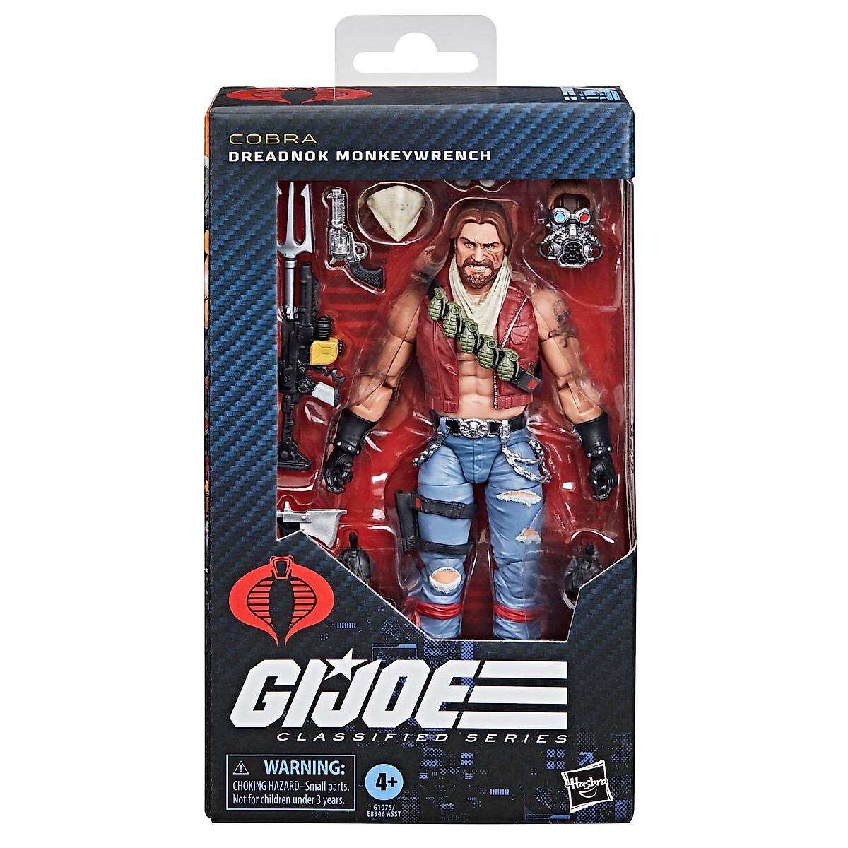G.I. Joe Classified Series #167, Dreadnok Monkeywrench, Collectible 6 Inch Action Figure with 10 Accessories