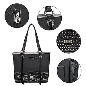 Fringe Purse Western Purses for Women Tote Bag Leather Bags Boho Shoulder Purse Hand Bags MBB-MW1113G-8317BK