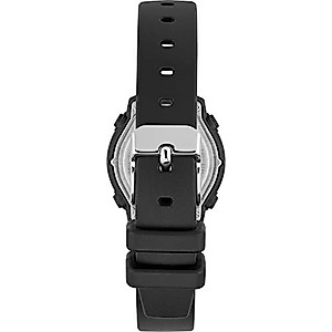 Timex Women's TW5M29300 DGTL Stacked Numbers 28mm Black/Silver Resin Strap Watch