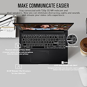 ASUS Vivobook 16 Laptop Computer, 16 Inch Laptop i5 WUXGA, Intel 10-Core i5 Laptop Microsoft Office Lifetime,8GB RAM 256GB SSD Windows 11 Pro Notebook PC|Backlit Keyboard 10-Key Number Pad|HDMI|USB-C