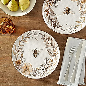 Certified International Bee Sweet 10.75" Dinner Plates, Set of 4, Multi Colored