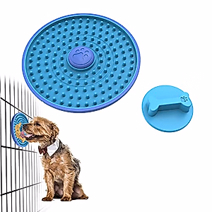 Lick Mat for Crate, Dog Cage Training Tools for Secures to Crate Peanut Butter Lick Mat for Dogs,Soothing Calming Dog Licking Mat, Dog Kennel Therapy Training Lick Pad for Boredom & Anxiety Reduction