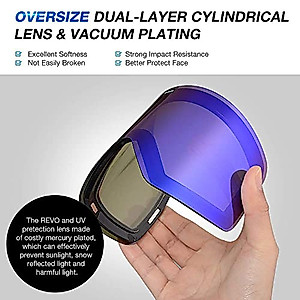 ZIONOR Ski Goggles with X 11 Magnetic Ski Goggles