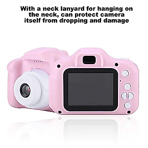 ROMACK Camera for Kids, X2 Mini Portable Toddler Camera 2.0 inch IPS Color Screen Children's Digital Camera HD 1080P Camera, Childrens Camera Gifts for Kids (Pink)