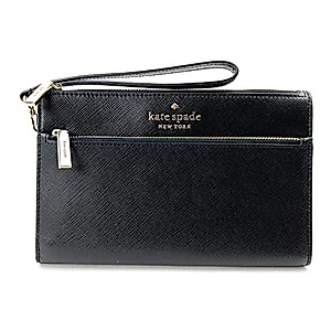 Kate Spade Medium Saffiano Leather Wristlet (Black)