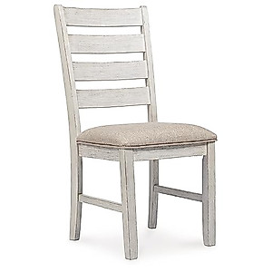 Signature Design by Ashley Skempton Modern Farmhouse Dining Room Chair, 2 Count, Whitewash