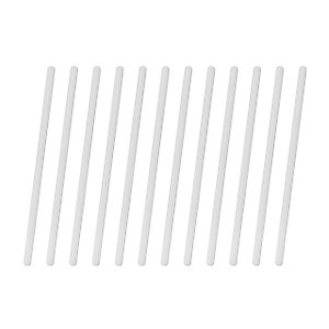 EISCO 12PK Polypropylene Stirring Rods, 5.9" - Rounded Ends, 6mm Diameter - Excellent for Laboratory or Home Use - Chemical & Heat Resistant Plastic