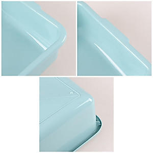 Yesdate Commercial Bus Box, 4-Pack Plastic Bus Tubs, 13 L Capacity, Green