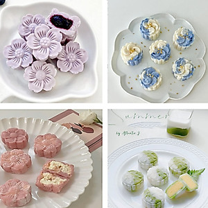 Animal mid-autumn mooncake press mold, hand-pressed stamp dessert DIY, mooncake puff pastry press mold with 1 printed flower DIY (1 Kitten Paw Stamp-1)