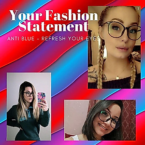 Reading Glasses Anti Blue Light Blocking Reader Oversized Frame for Women Men for Mid Big Face Anti Eyestains Black 0